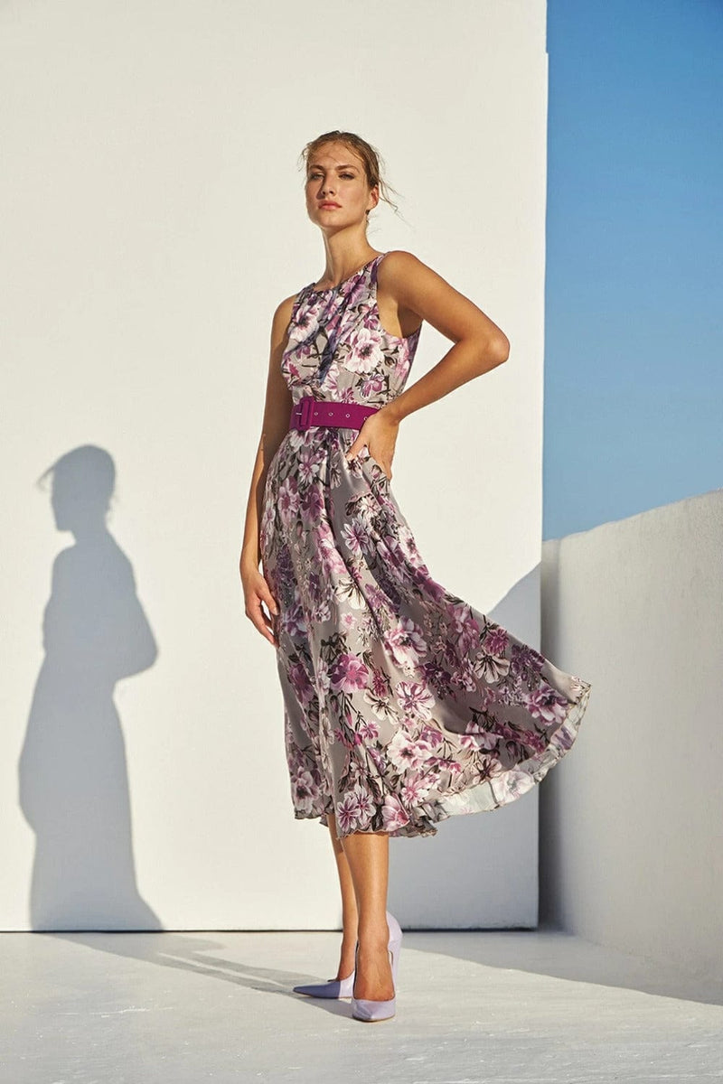 Desiree Cocktail Φόρεμα Εμπριμέ με Ζώνη 08.39035 – beautycollection.gr