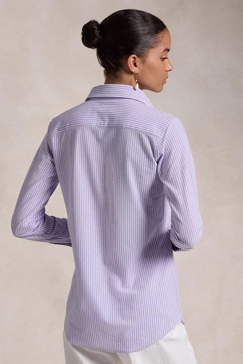 Polo Ralph Lauren Striped Oxford Cotton Shirt Purple 211910131007 ...